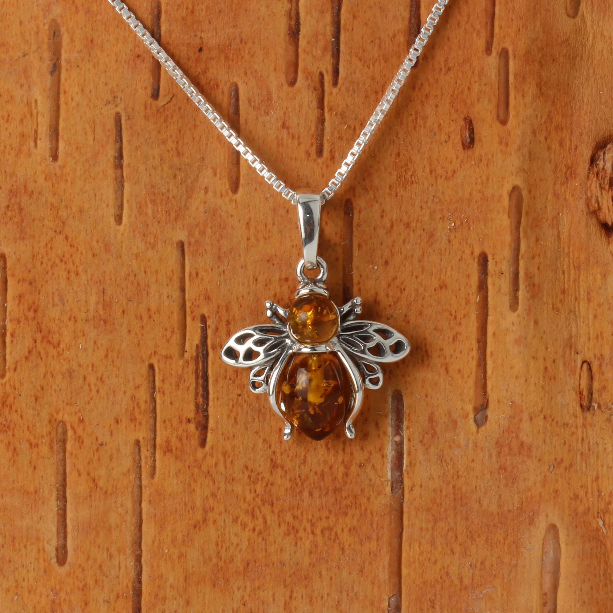 Sterling Silver Bee Pendant/ Chain Beautiful Rich Genuine - Etsy UK