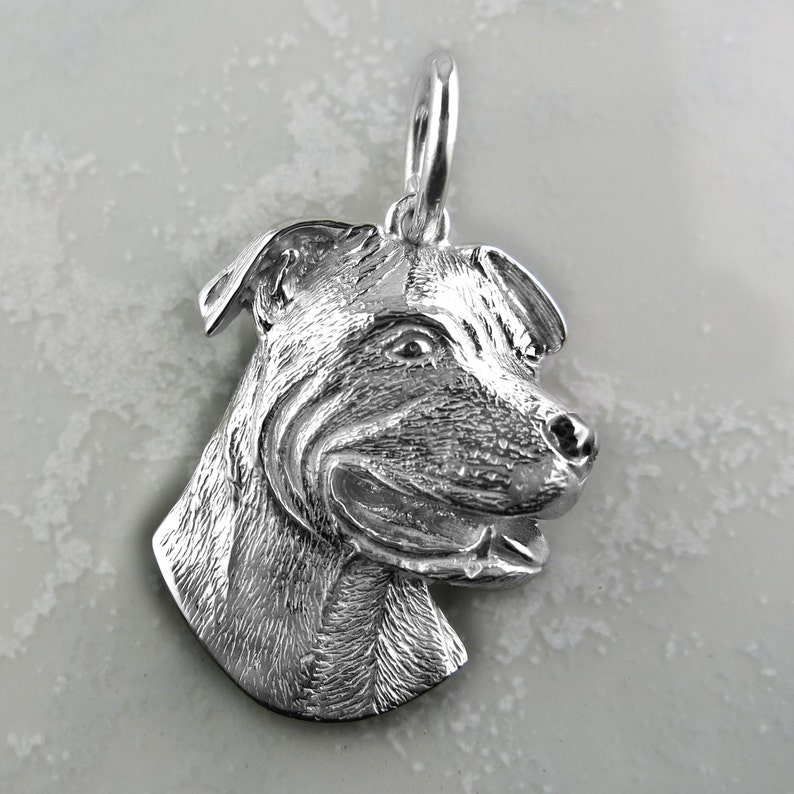 Sterling Silver PIT BULL DOG Pendant /charm Handmade Silver - Etsy
