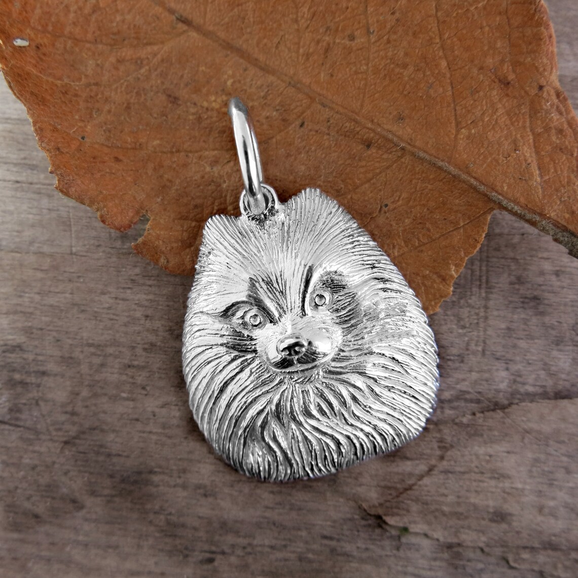 Sterling Silver POMERANIAN DOG Pendant/charm Handmade Silver - Etsy