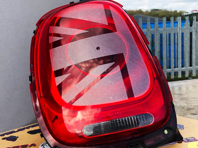ETCHED Union Jack Rear Tail Light Cooper Stickers Decals for MINI F55 ...