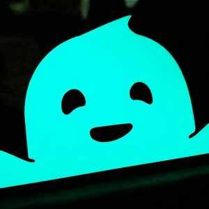 Glow in the Dark Peeping Peeking Ghost Cute Funny Car Window Bumper ...