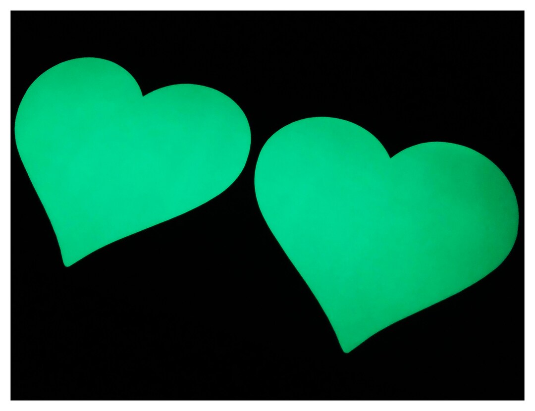 Heart (extra Large) Glow in the Dark Stickers Peel and Stick Decals - Etsy