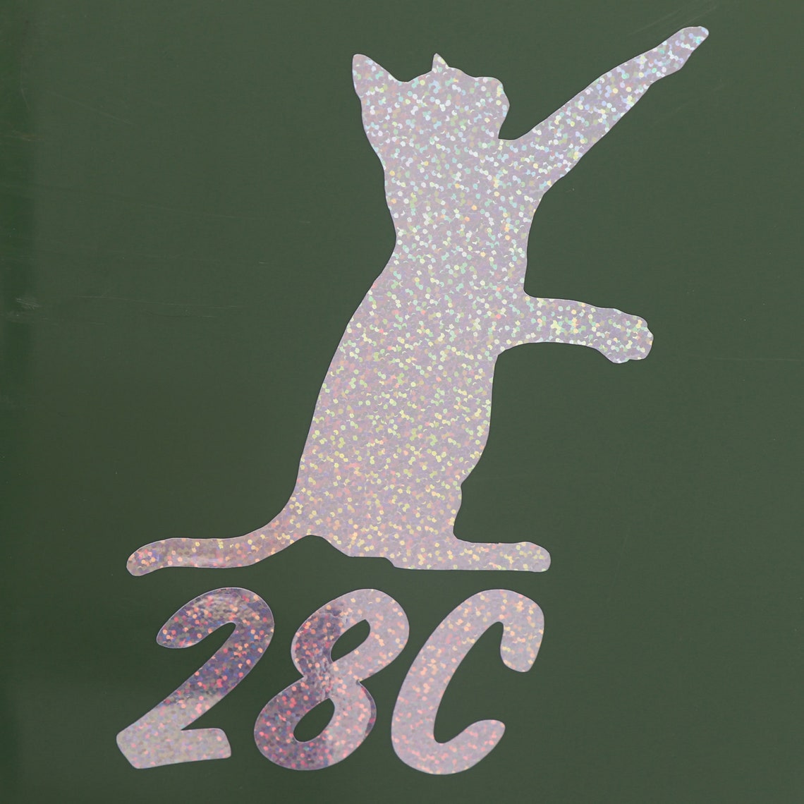 Playful Cat Wheelie Bin House Number Sticker Sparkle effect - Etsy UK