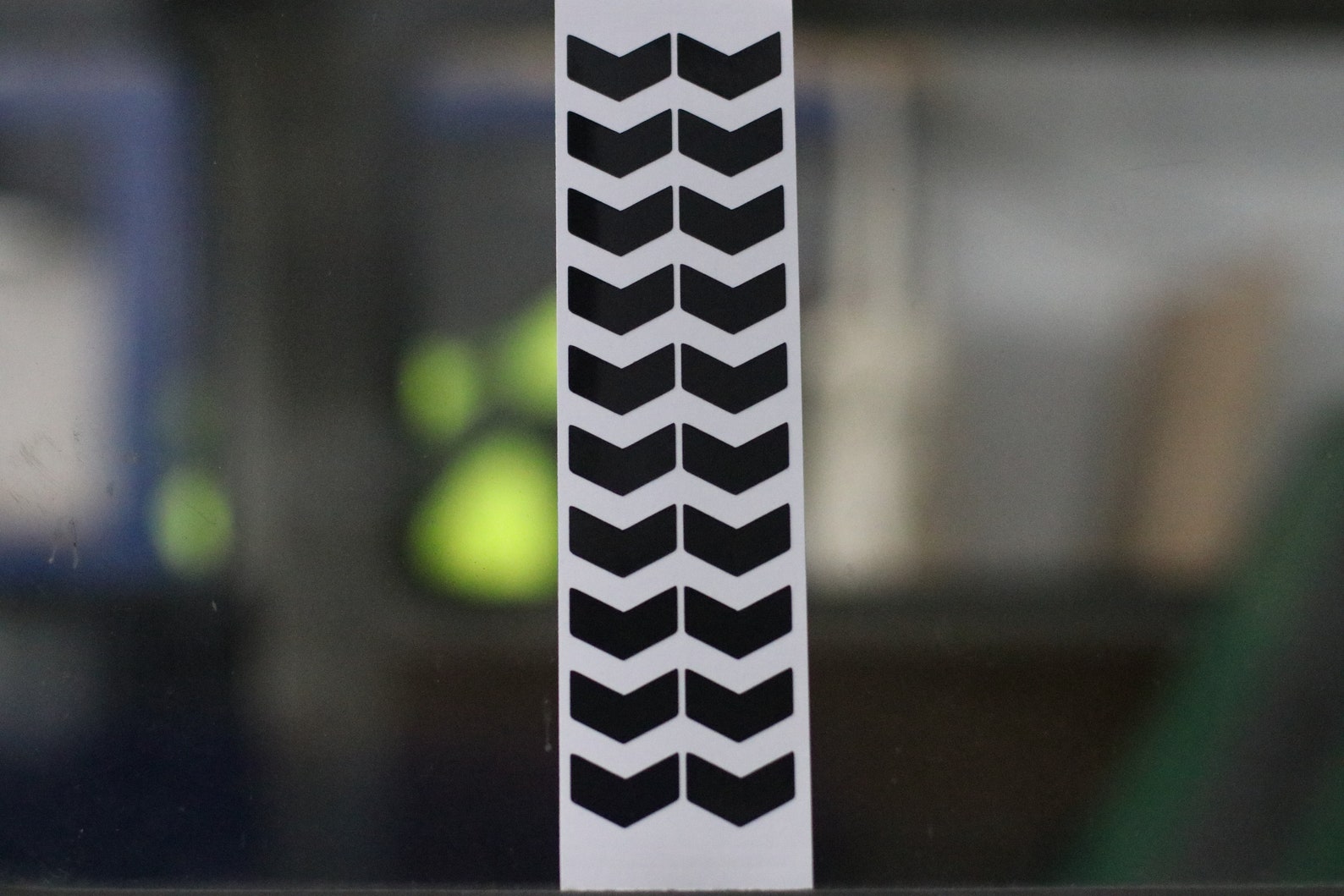 BLACK Reflective 1 Inch Chevrons (x20) Die-cut Vinyl Stickers Decals ...