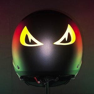 Veloviz Reflective EVIL EYES Bicycle Motorcycle Bike Helmet Stickers ...