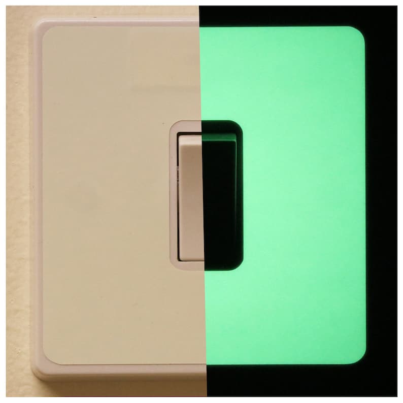 Rocker Glow in the Dark Light Switch Surround Sticker - Peel and Stick ...