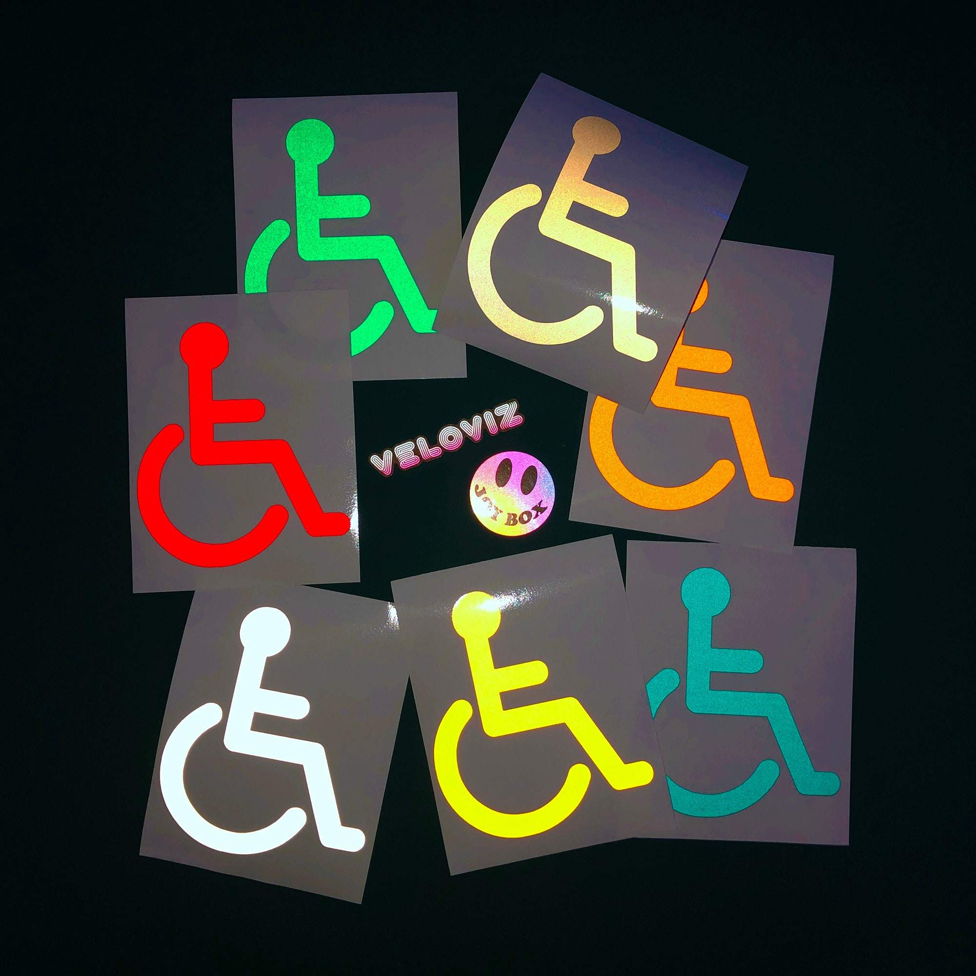 Reflective Disabled Driver Die-cut Vinyl Stickers Decals for | Etsy