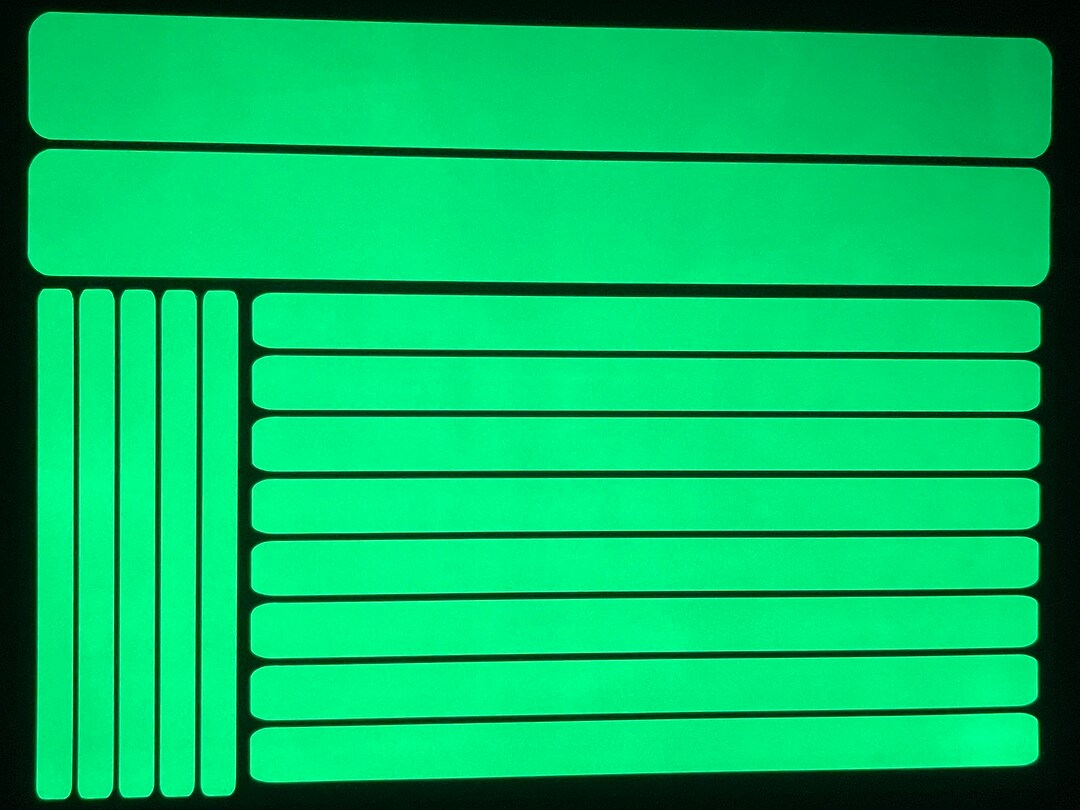 Strips (assorted) Glow in the Dark Stickers Peel and Stick Light Switch ...