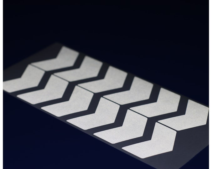 BLACK Reflective 1 Inch Chevrons x20 Die-cut Vinyl Stickers | Etsy