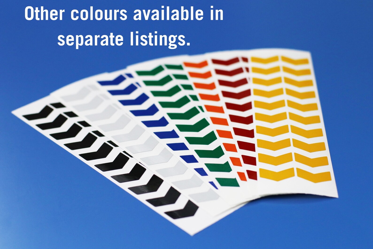 BLACK Reflective 1 Inch Chevrons x20 Die-cut Vinyl Stickers Decals ...