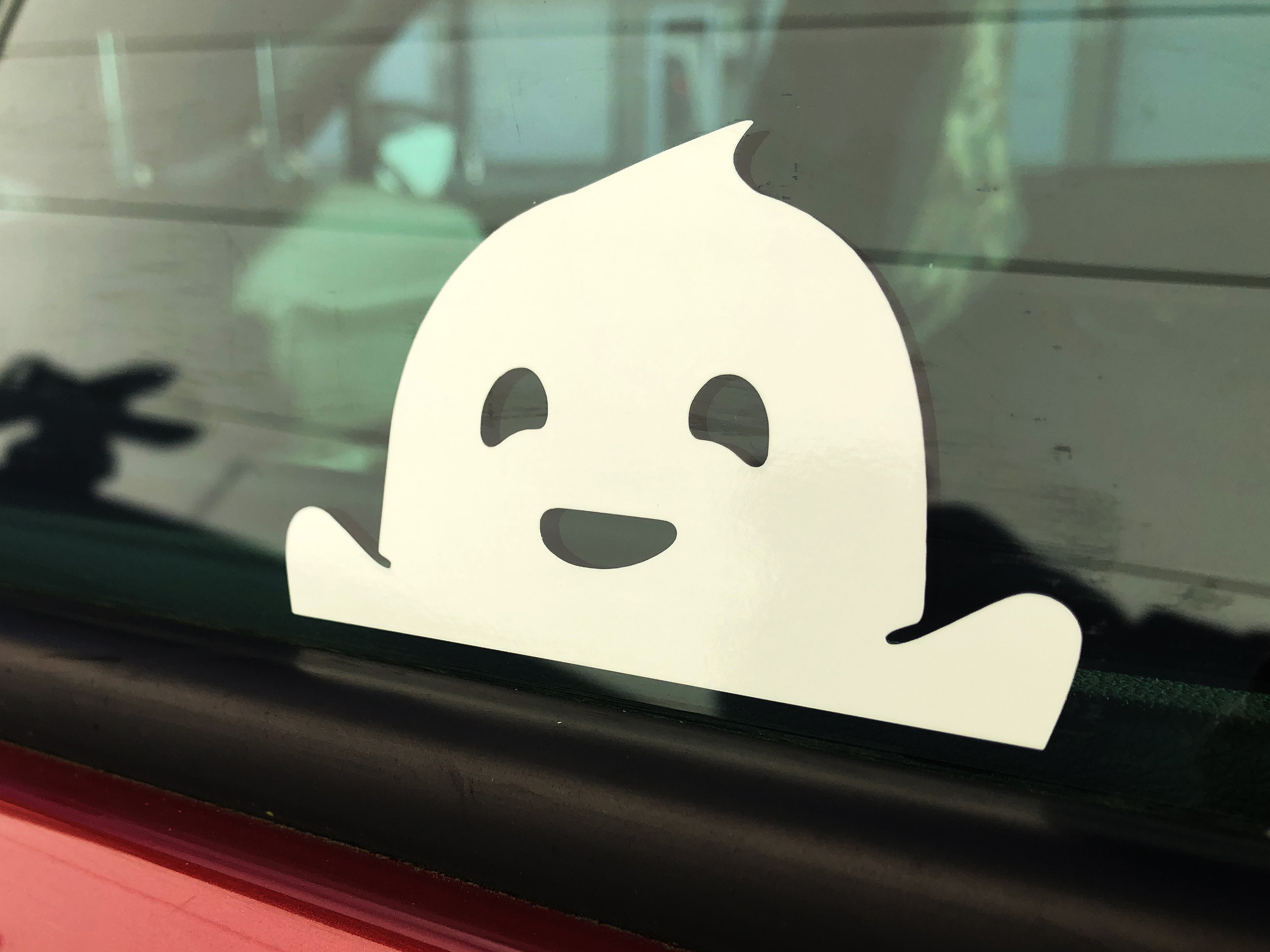 Glow in the Dark Peeping Peeking Ghost Cute Funny Car Window Bumper ...
