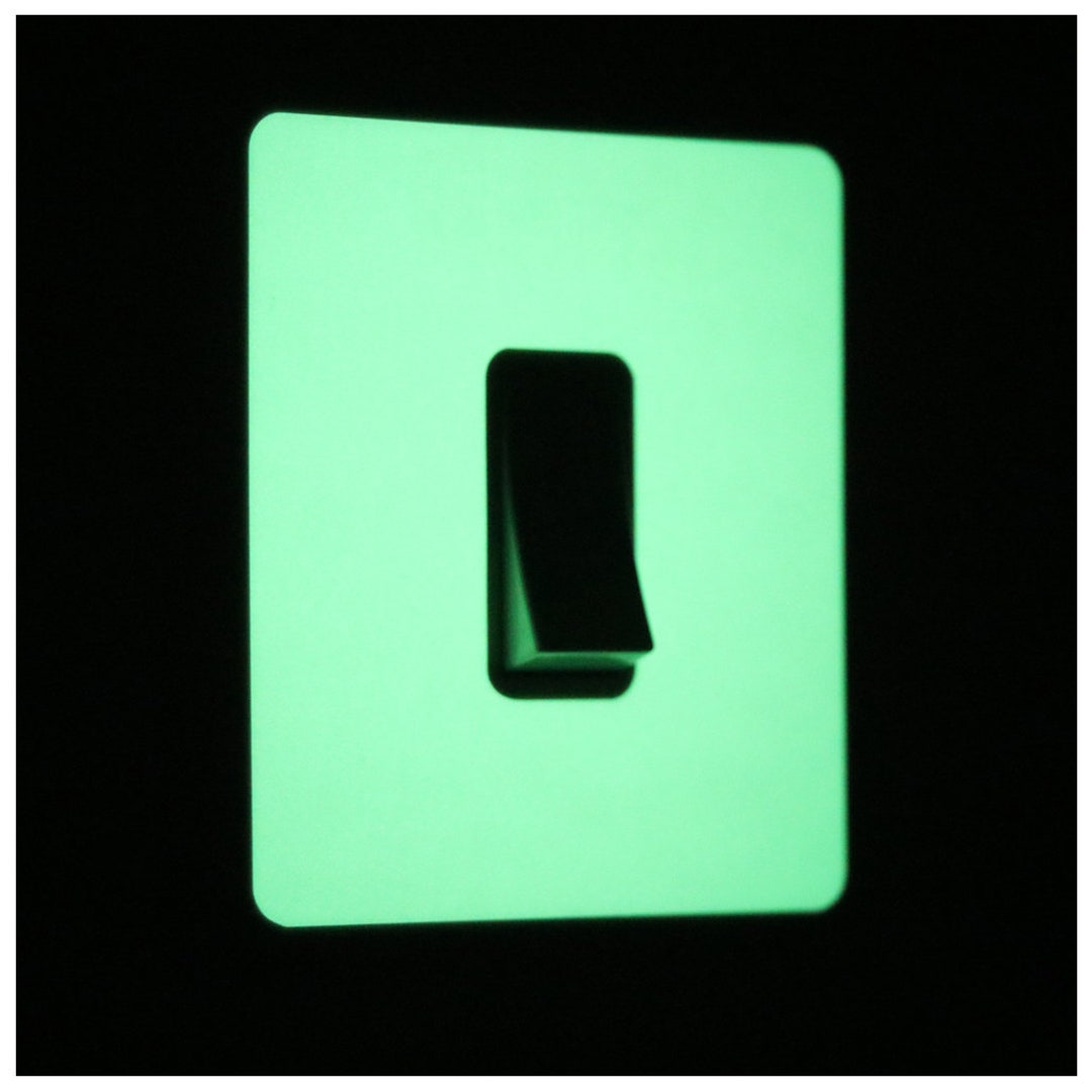 Rectangle Glow in the Dark Light Switch Surround Sticker - Peel and ...