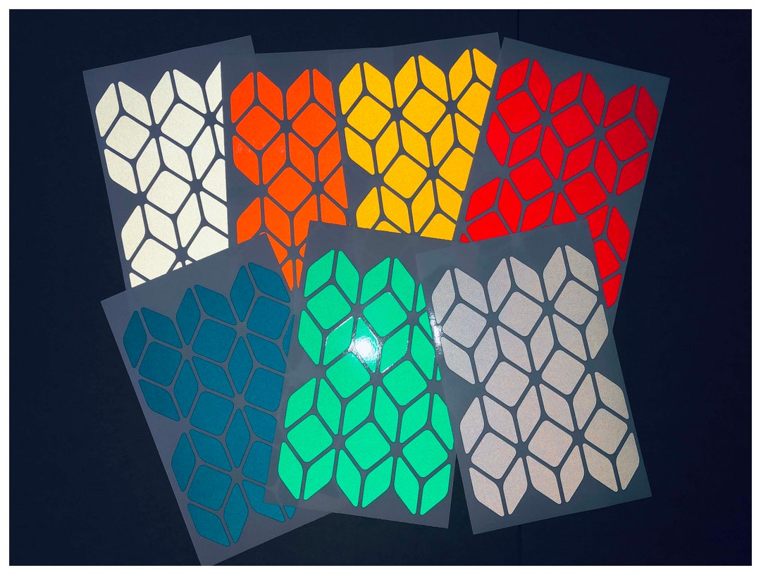 Veloviz Reflective Geometric Die-cut Vinyl Cargo Bike Stickers Decals ...