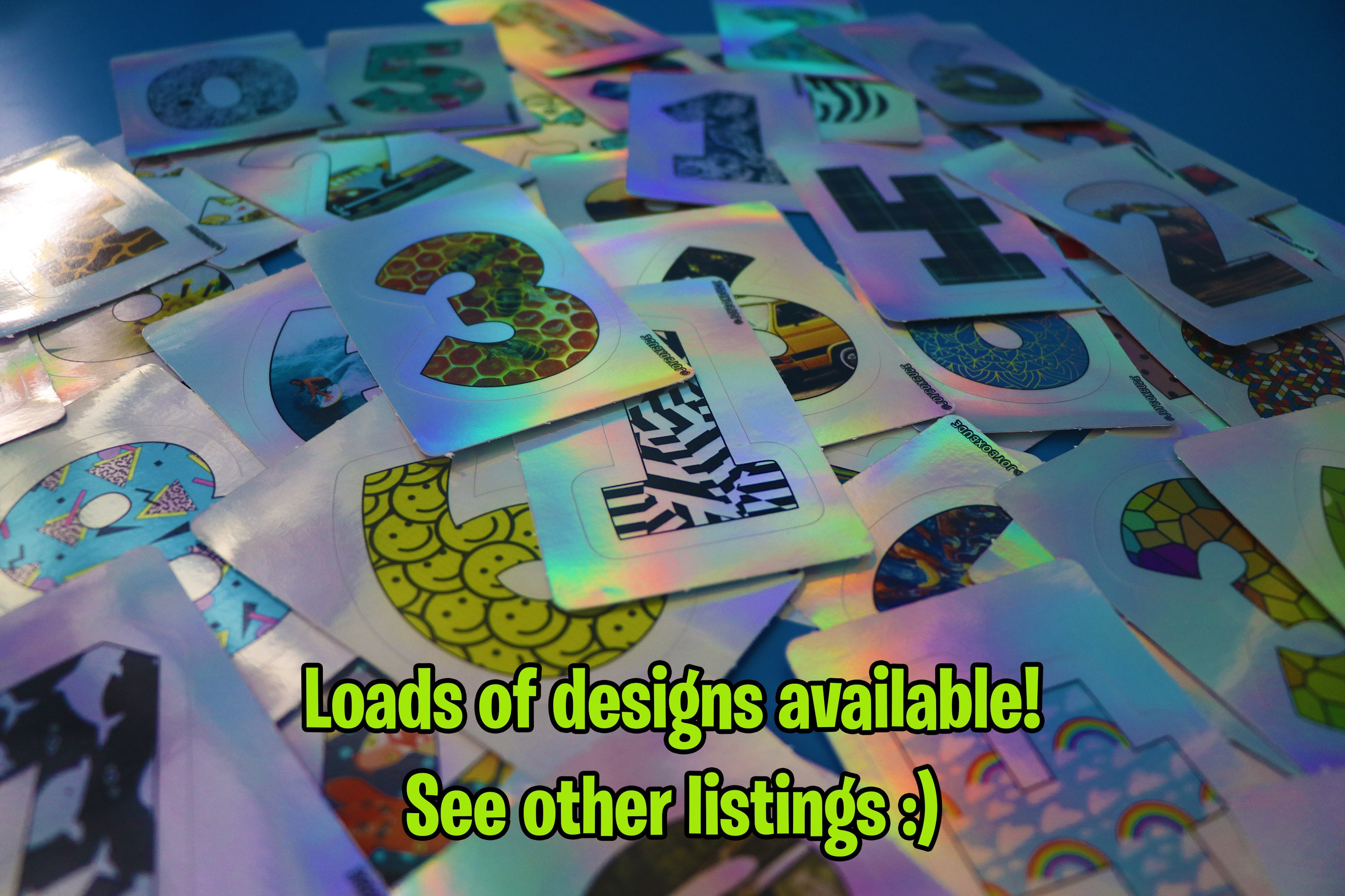 Home & Living Signs Holographic Hibiscus Wheelie Bin Number Stickers ...