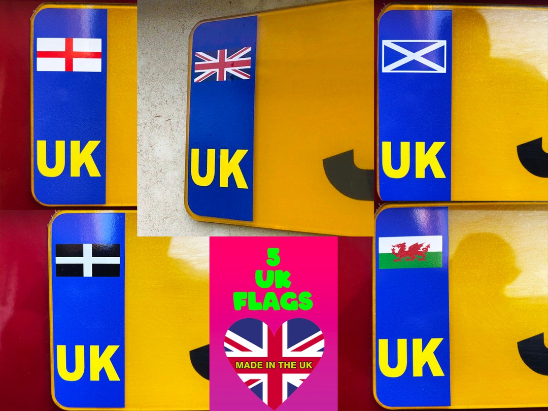 Pack of 2 VARIOUS UK Number Plate Badge Travel Stickers, DVLA Compliant ...