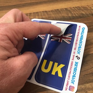 Pack of 2 UK Number Plate Badge Travel Stickers, DVLA Compliant, With ...