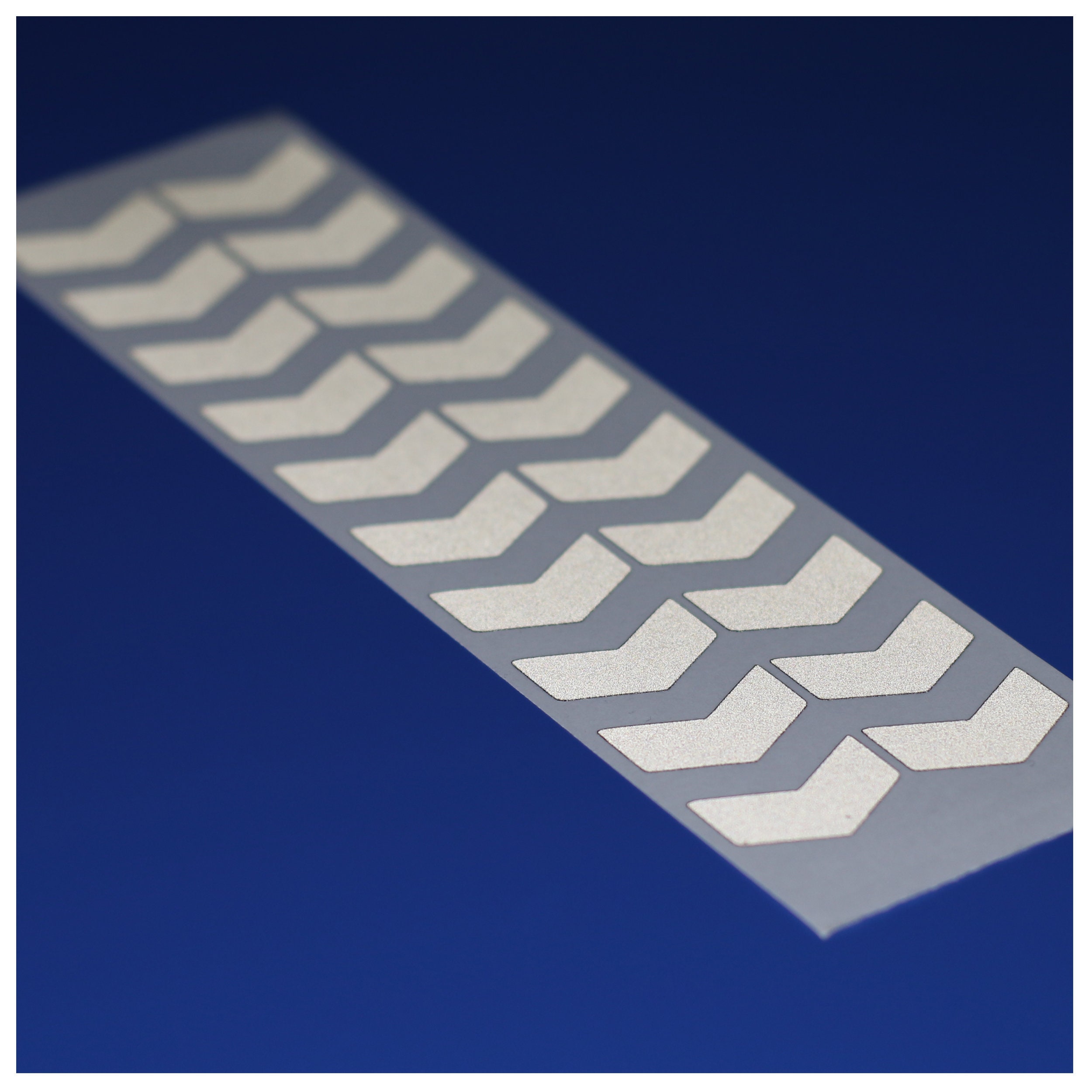 BLACK Reflective 1 Inch Chevrons (x20) Die-cut Vinyl Stickers Decals ...
