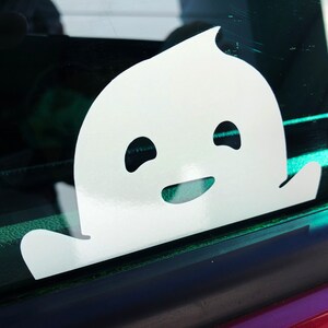 Glow in the Dark Peeping Peeking Ghost Cute Funny Car Window Bumper ...