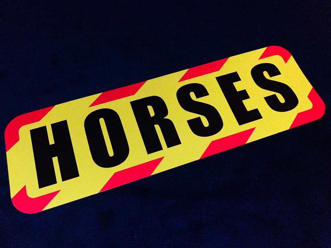 Reflective 30cm HORSES CHEVRONS Horsebox Box Trailer Van Truck Car ...