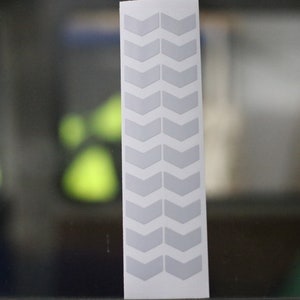 SILVER Reflective 1 Inch Chevrons (x20) Die-cut Vinyl Stickers Decals ...
