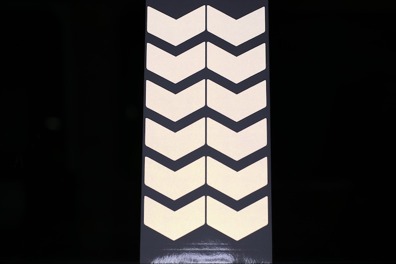 SILVER Reflective 2 Inch Chevrons x12 Die-cut Vinyl Stickers - Etsy