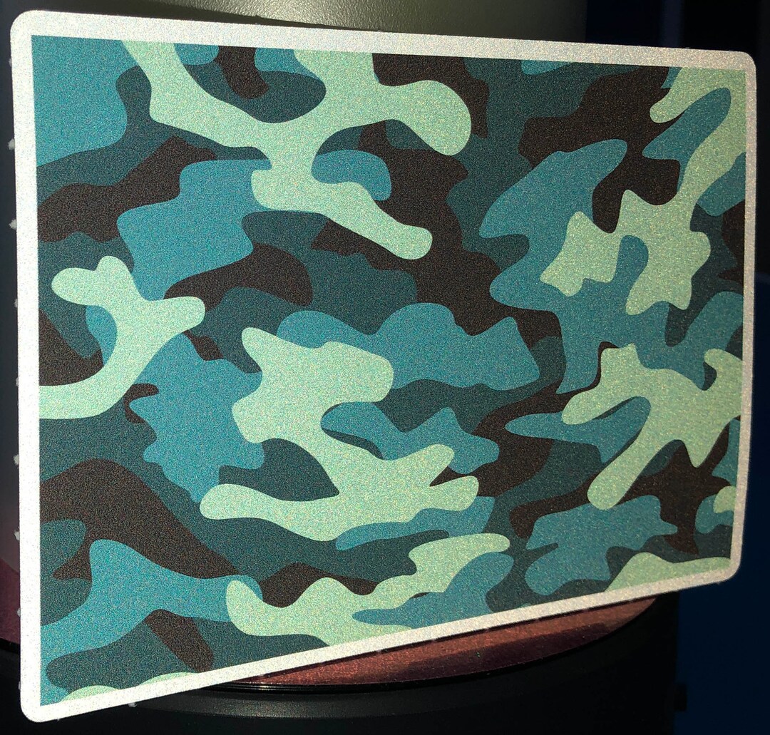 Reflective Blue Camouflage Self Adhesive Vinyl Sticker Decal Sheet - Etsy