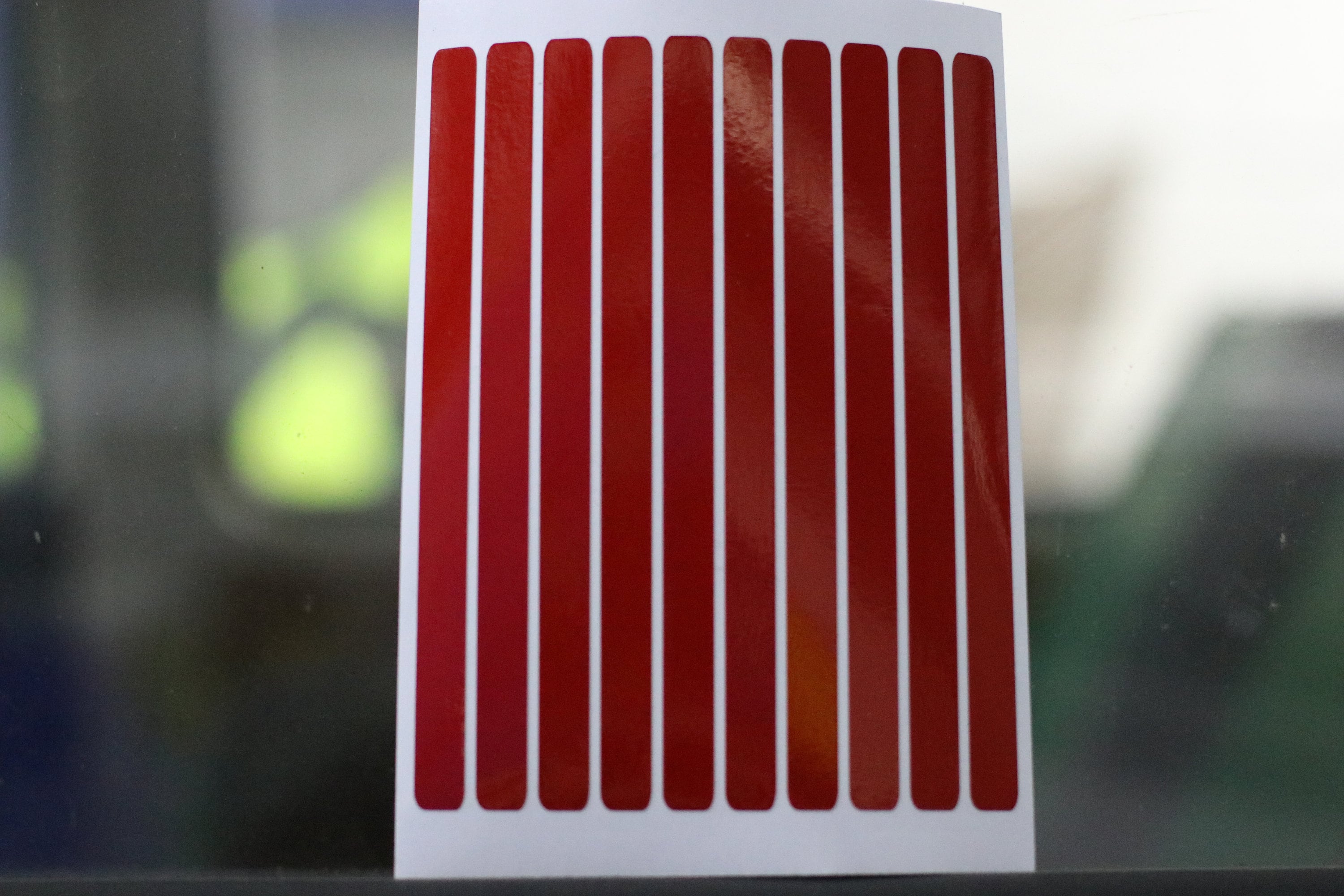 RED Reflective Strip x10 Die-cut Vinyl Stickers Decals Car | Etsy
