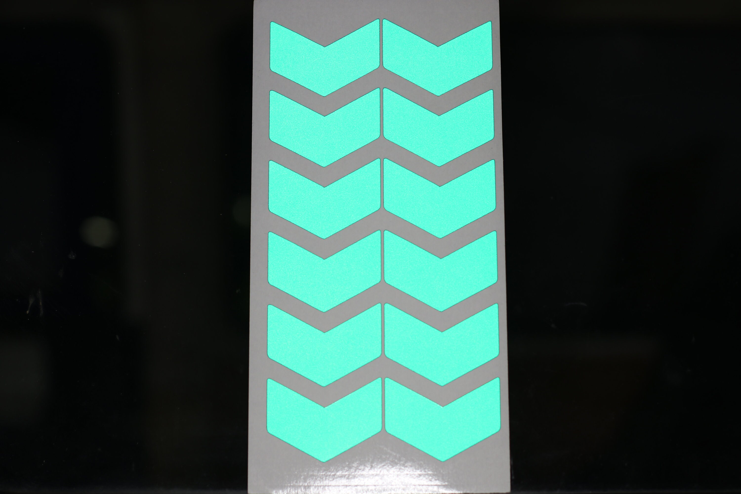 GREEN Reflective 2 Inch Chevrons (x12) Die-cut Vinyl Stickers Decals ...