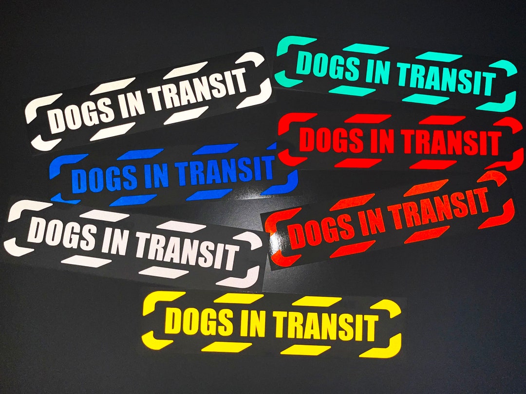 Dogs in Transit Die Cut Reflective K9 Handler Security Patrol Car Van ...