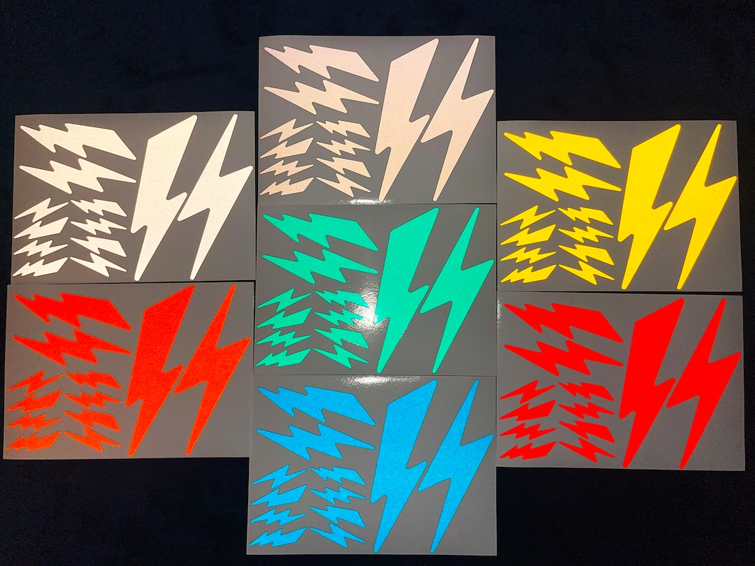 Veloviz Reflective Lightning Bolt (assorted) Die-cut Vinyl Cargo Bike ...