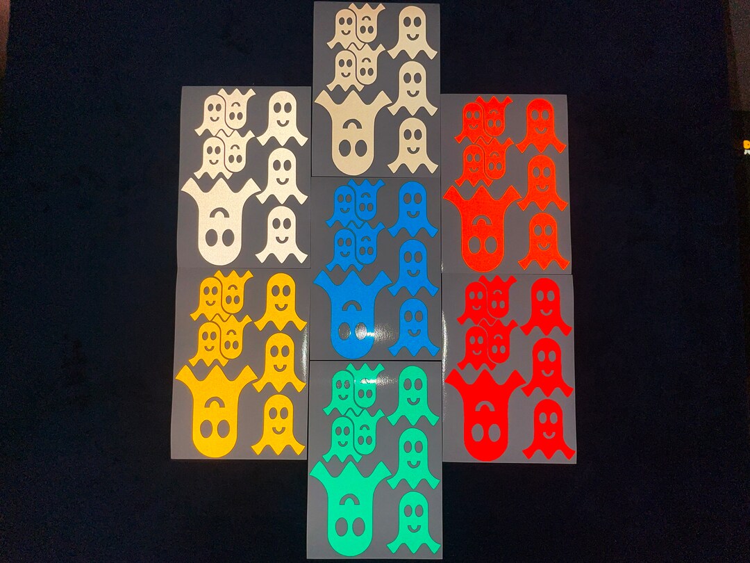 Veloviz Reflective Ghost assorted Die-cut Vinyl Cargo Bike Stickers ...
