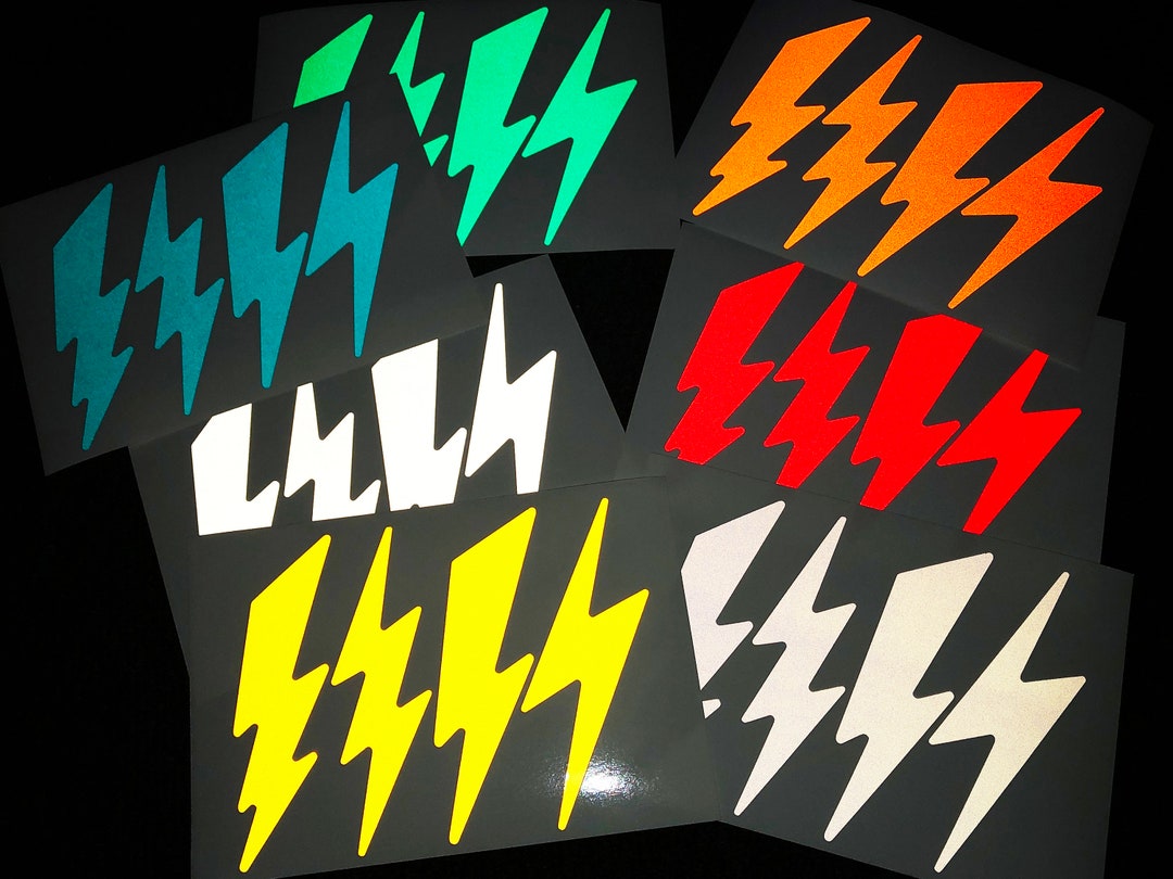 Veloviz Reflective Lightning Bolt (EXTRA LARGE) Die-cut Vinyl Cargo ...