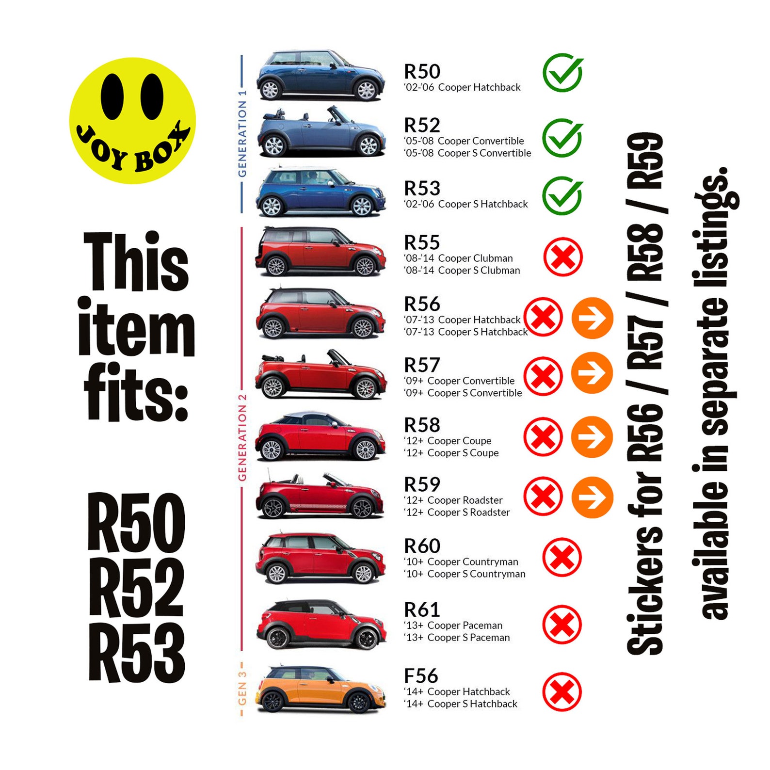 Rootbeer Union Jack Rear Tail Light Cooper Accessory Stickers - Etsy