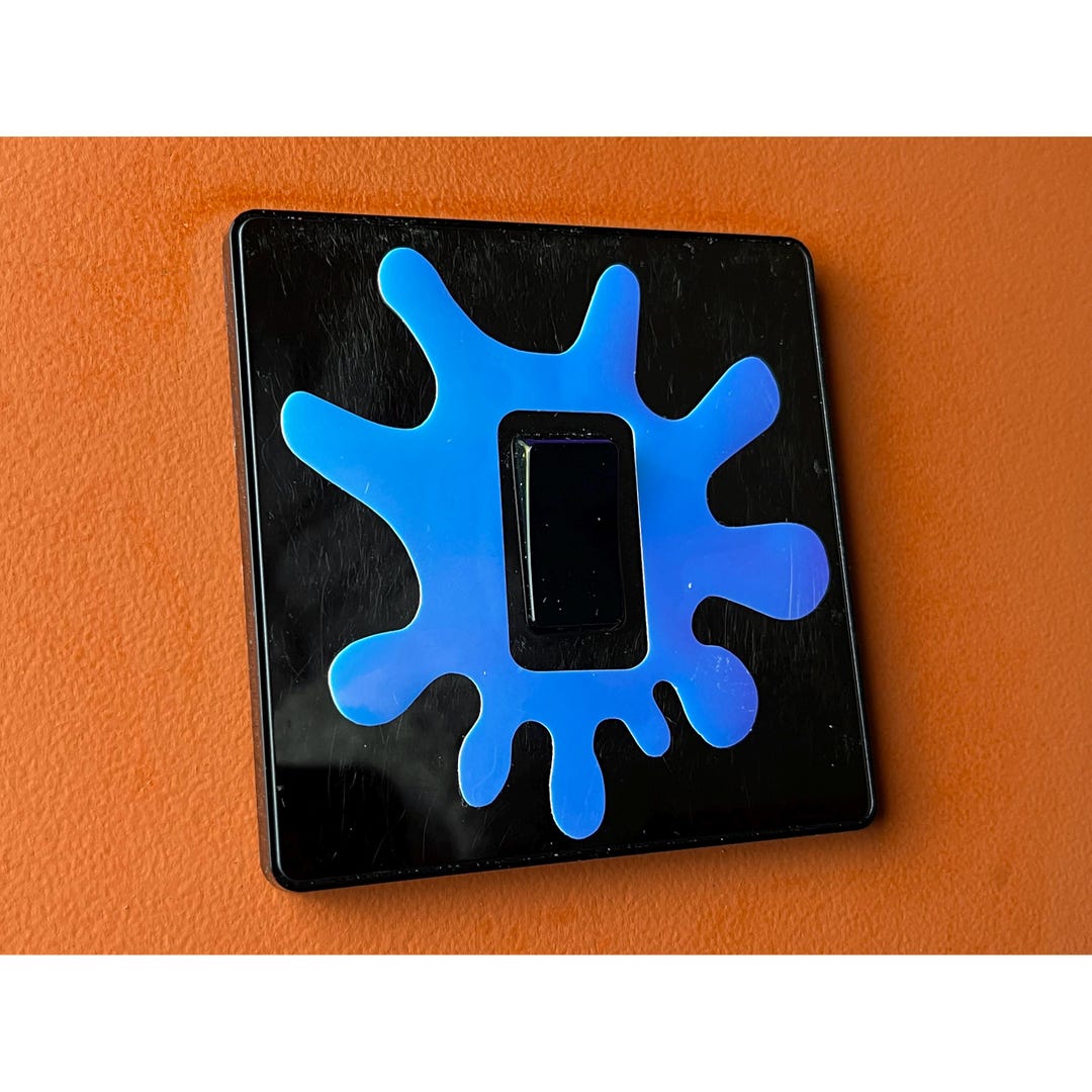 Splat OPAL Glow in the Dark Light Switch Surround Sticker - Peel and ...