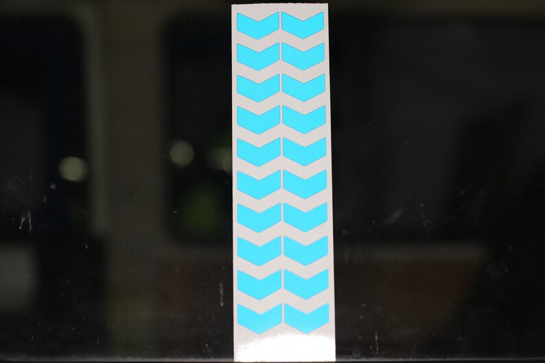 BLUE Reflective 1 Inch Chevrons x20 Die-cut Vinyl Stickers - Etsy
