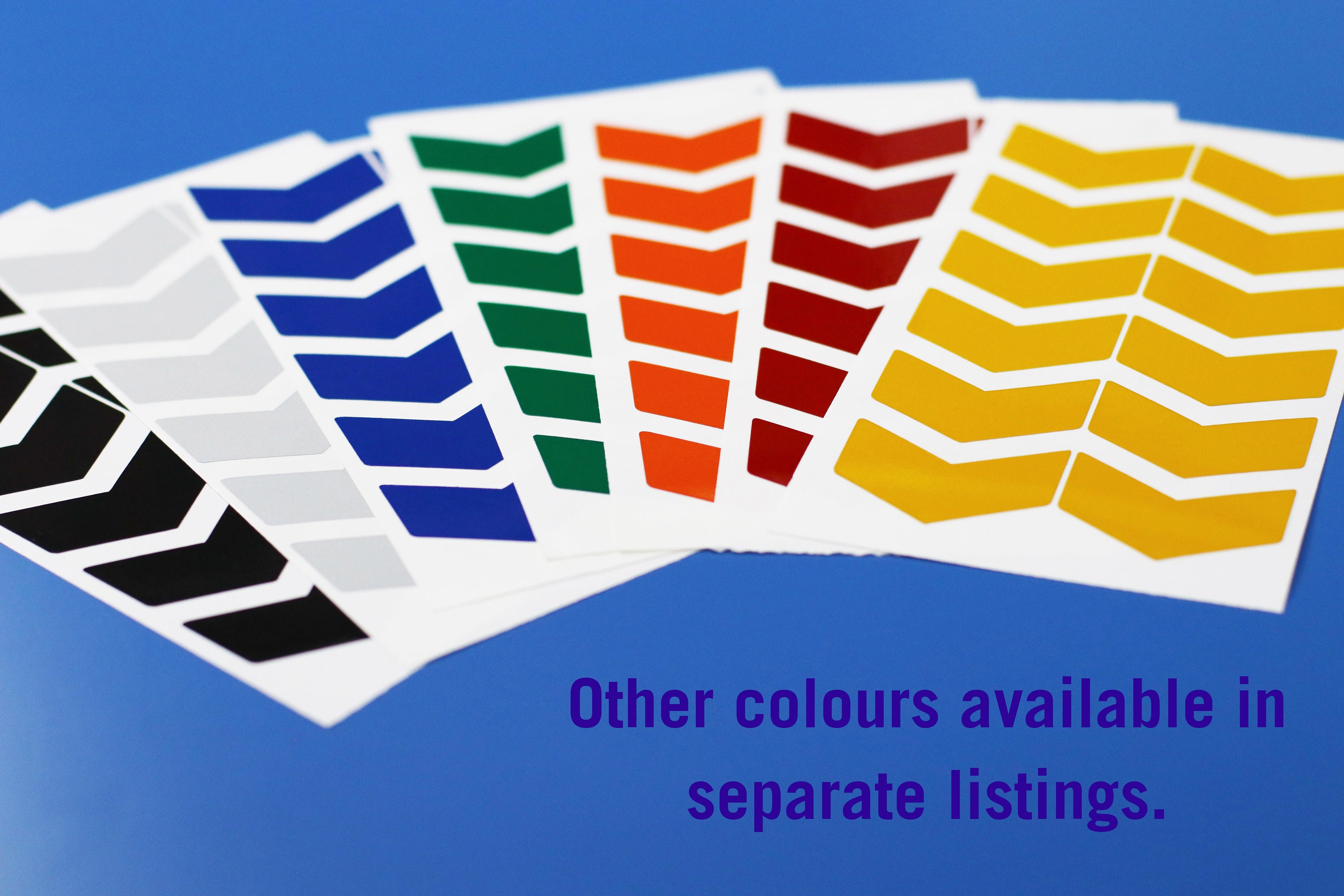 YELLOW Reflective 2 Inch Chevrons x12 Die-cut Vinyl Stickers - Etsy UK