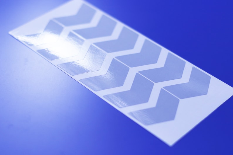 SILVER Reflective 2 Inch Chevrons x12 Die-cut Vinyl Stickers - Etsy