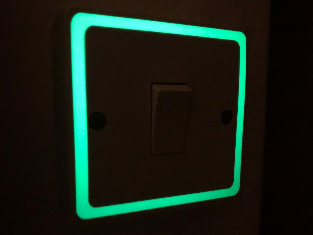 Glow in the Dark Light Switch Border Surround Sticker - Peel and Stick ...