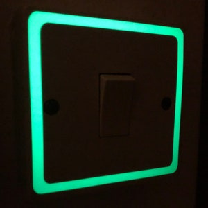 Glow in the Dark Light Switch Border Surround Sticker - Peel and Stick ...