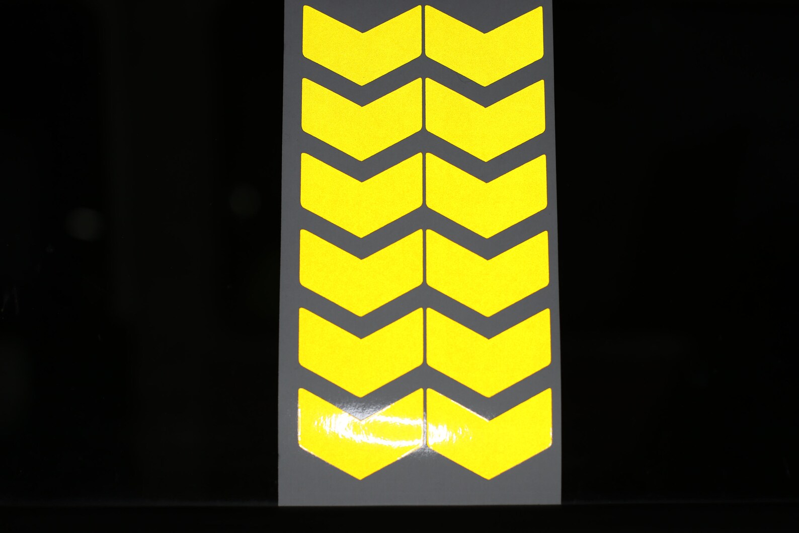 YELLOW Reflective 2 Inch Chevrons x12 Die-cut Vinyl Stickers - Etsy UK