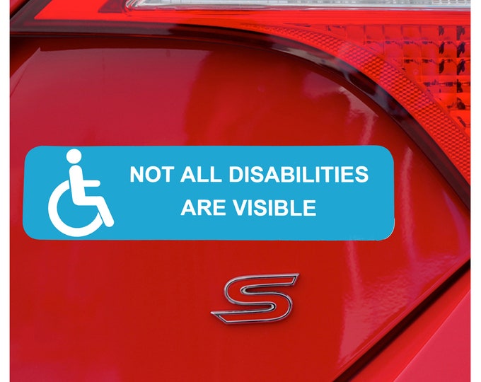 Not All Disabilities Are Visible SVG, Window Sticker, Car Decal, Laptop ...