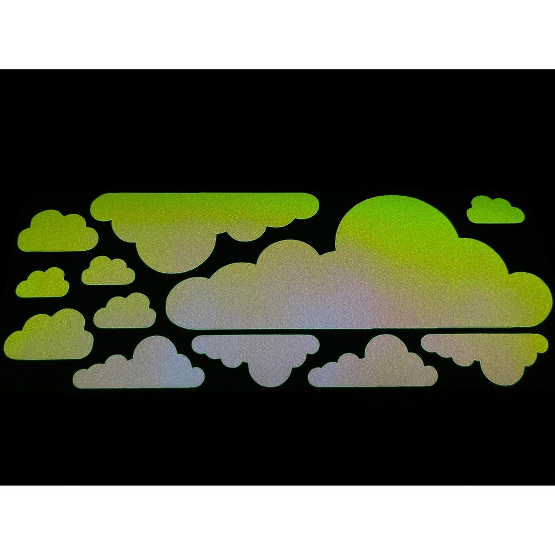 Cloud SUNSET OPAL Glow in the Dark Sticker (assorted) - Peel and Stick ...