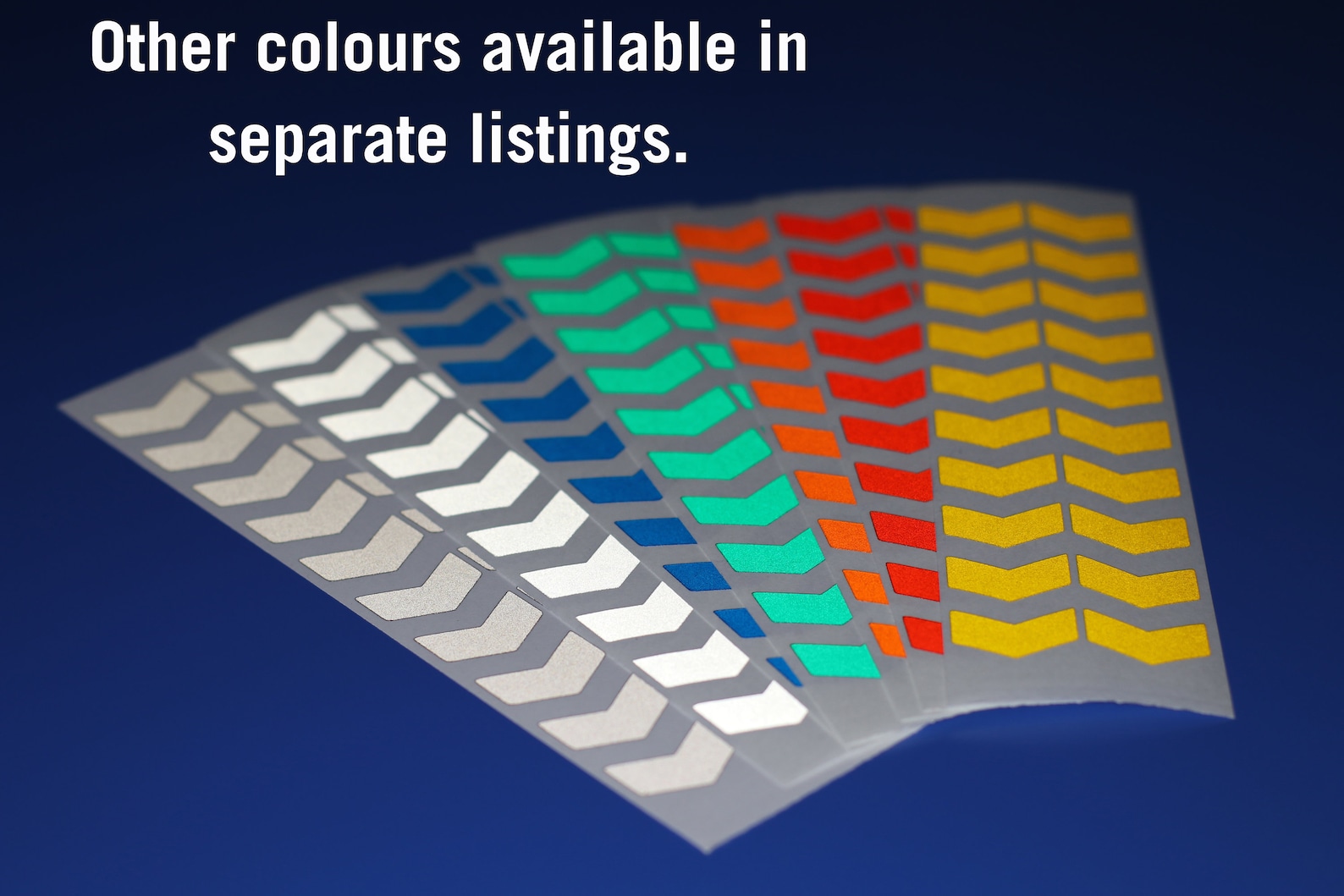 BLACK Reflective 1 Inch Chevrons x20 Die-cut Vinyl Stickers Decals ...