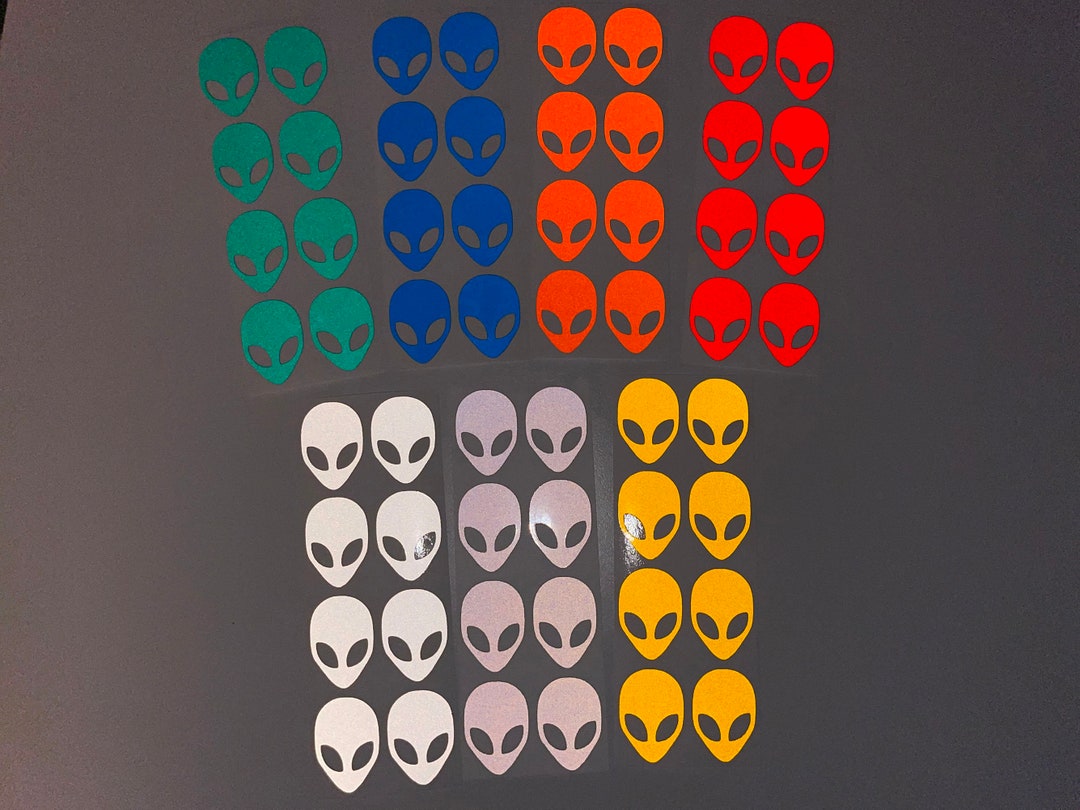 Veloviz Reflective Alien Head Bicycle Motorcycle Bike Helmet Stickers ...