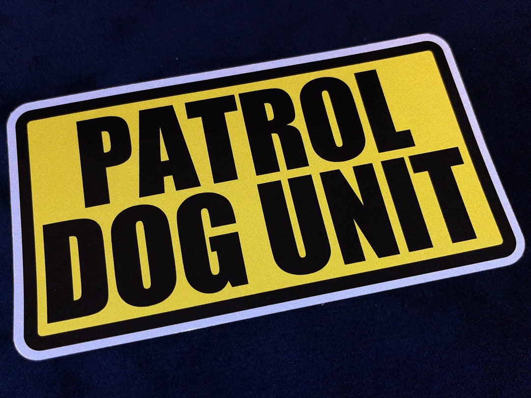 Reflective Patrol Dog Unit BOXED Security Dog K9 Handler Car Van Truck ...