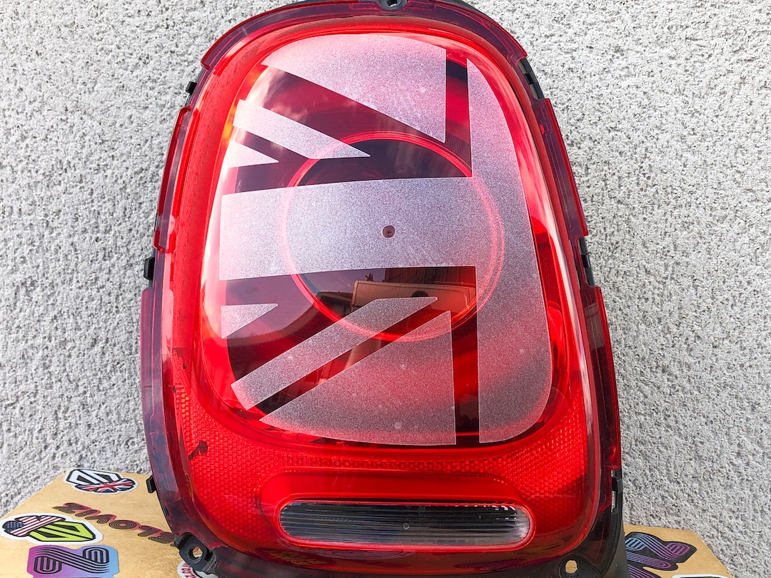 ETCHED Union Jack Rear Tail Light Cooper Stickers Decals for MINI F55 ...