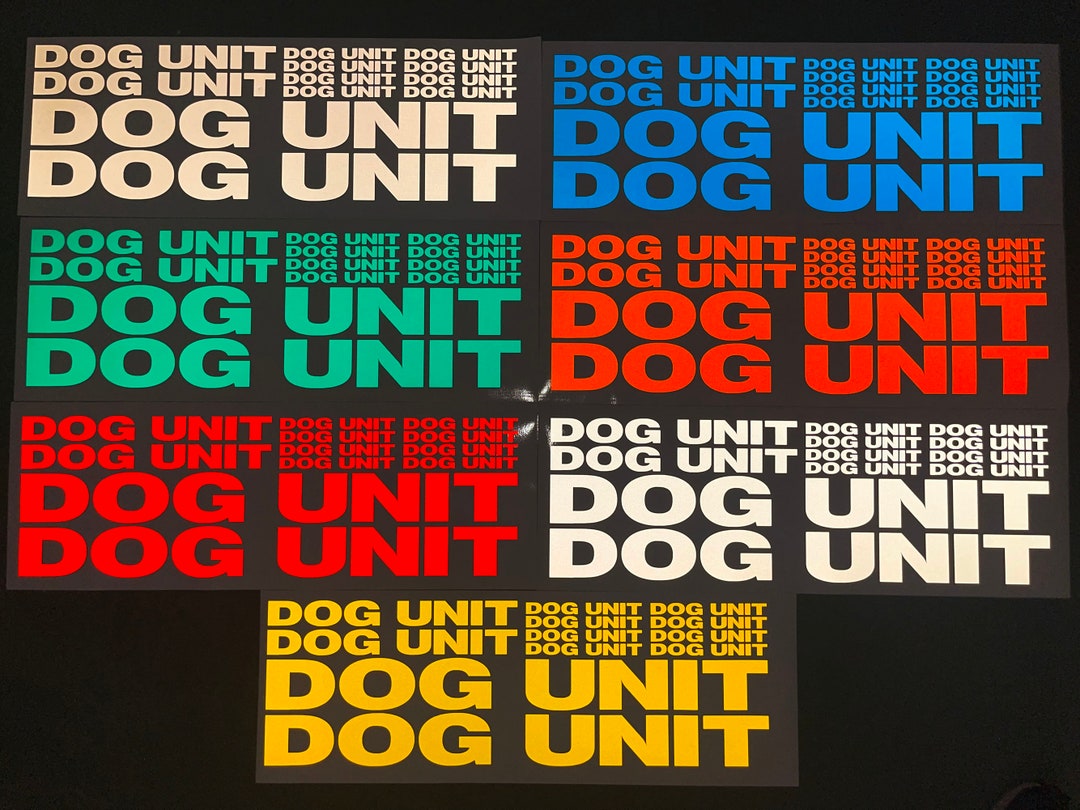 Dog Unit Die Cut VARIETY Reflective K9 Handler Security Patrol Car Van ...