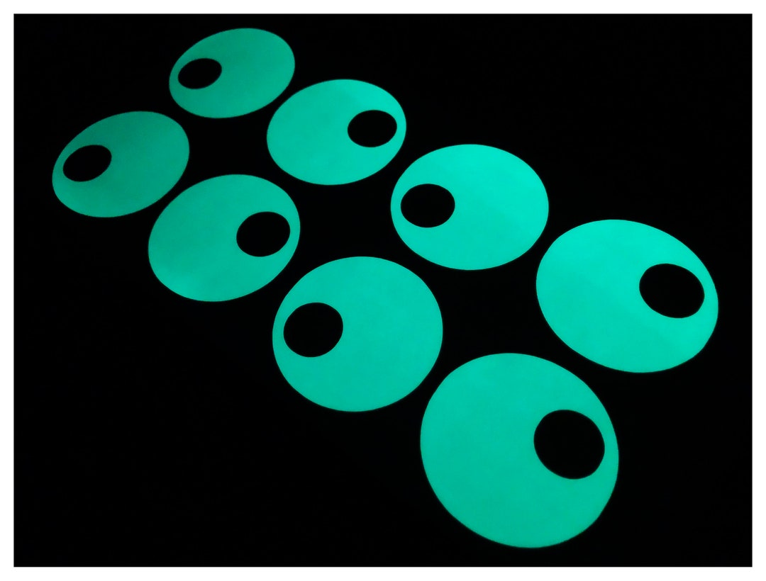 Googly Eyes (medium) Glow in the Dark Stickers Peel and Stick Decals - Etsy