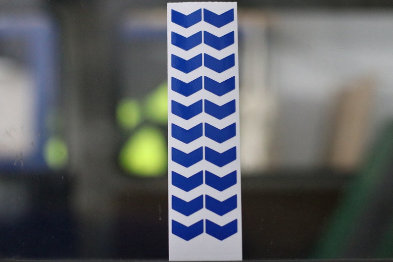 BLUE Reflective 1 Inch Chevrons x20 Die-cut Vinyl Stickers - Etsy