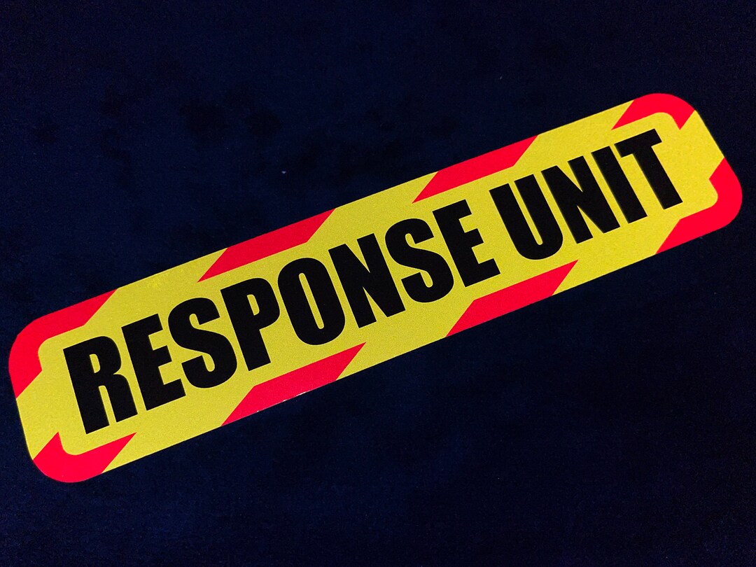 Reflective 30cm RESPONSE UNIT CHEVRONS Ambulance Medical Medic ...